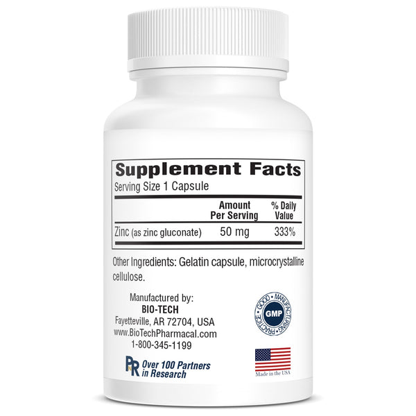 Zn-50 | Zinc Gluconate – Bio-Tech Pharmacal